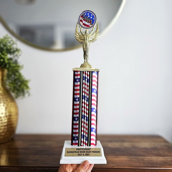 Awards Trophies and More | Accents | American Patriotic Golden Trophy ...